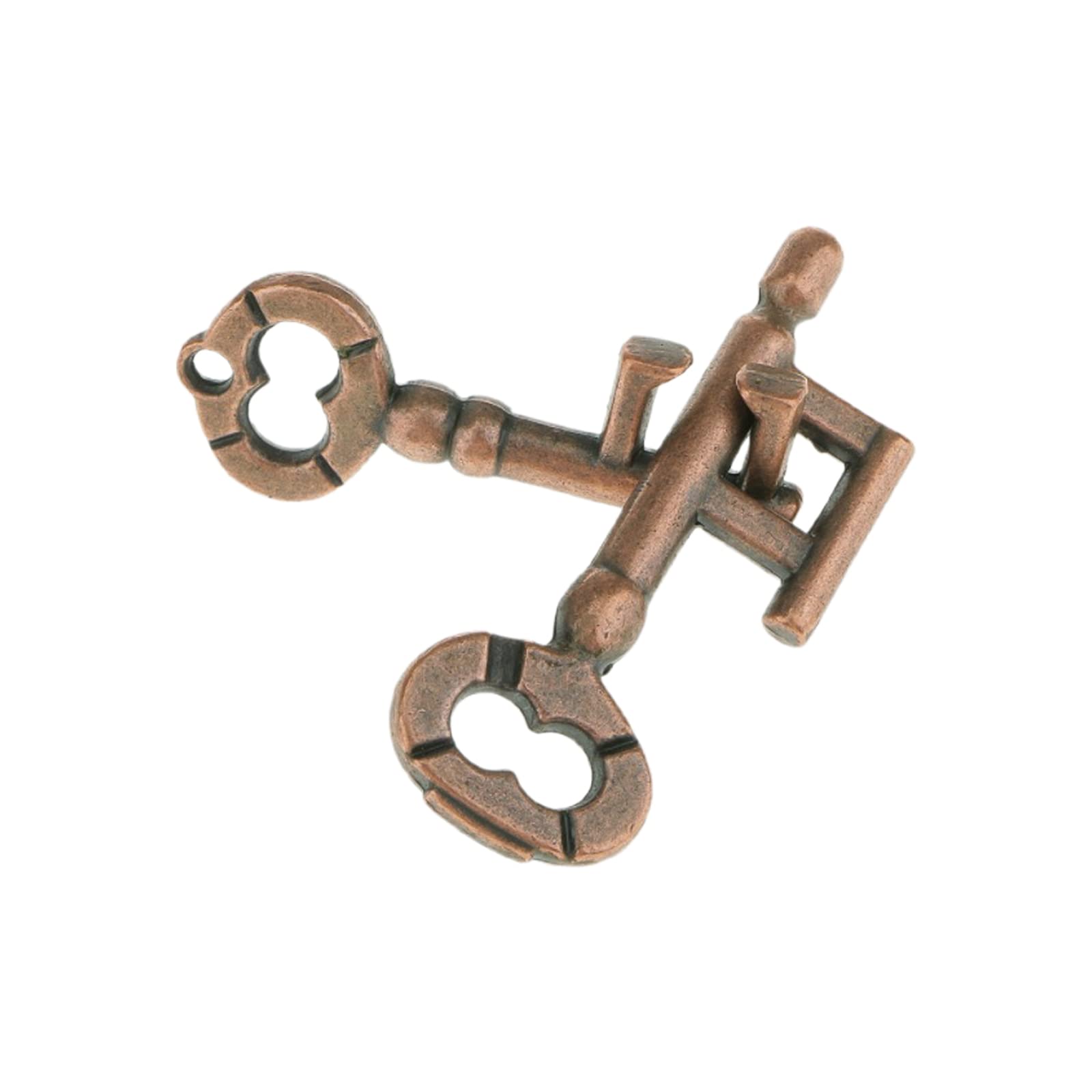 Intelligence Buckle Funny Key Puzzle Alloy Brain Teaser Puzzle Lock ...