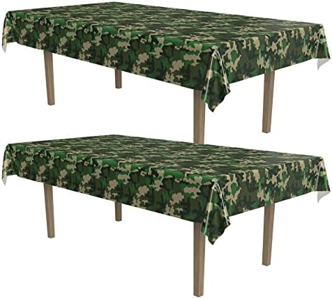 Amazon.com: Beistle Camo Tablecovers, 54” x 108”, 2 Pieces – Plastic ...