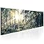 Amazon.de: decomonkey Bilder Wald 150x50 cm XXL 1 Teilig Leinwandbilder Bild auf Leinwand Vlies ...