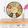 Amazon.com: Eruner 24 Inch Vintage Wall Clocks French Style Retro Wall ...