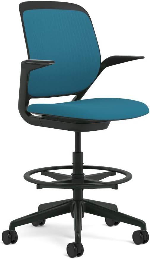 Amazon.com: Steelcase Cobi Fabric Stool, Blue Jay : Office Products