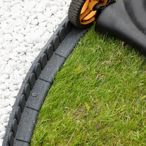 UNIGARDIA Flexible Lawn Edging from Recycled Rubber - Very Sturdy ...