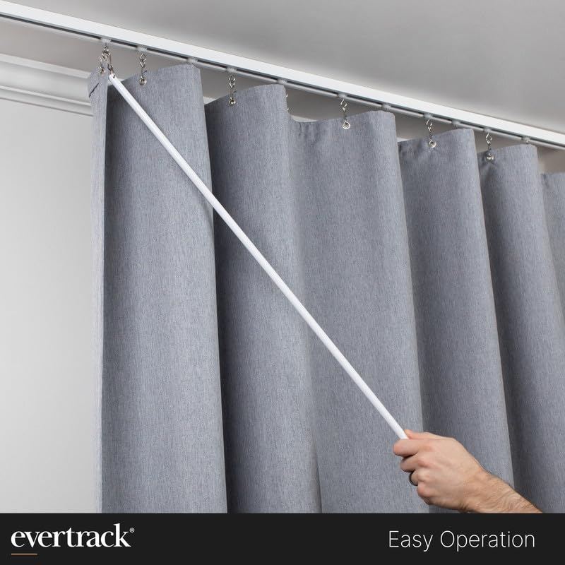 Curtain Pull Wand 2 Pack White Curtain Pull Rod With Metal Snap Push
