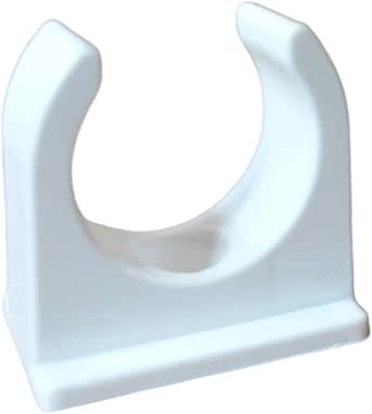 20mm White PVC U Clip Conduit Push in Saddle - Pack of 10 : Amazon.co ...