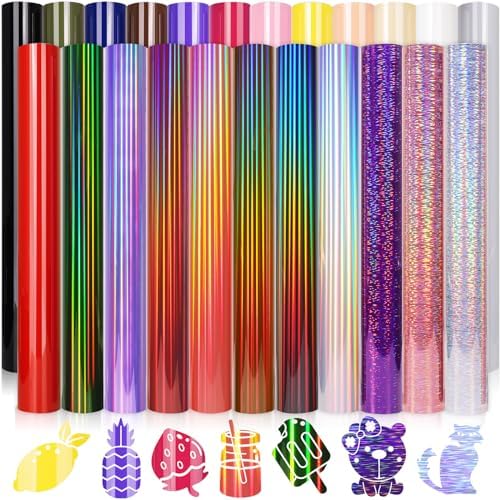 Amazon.com: GIRAFVINYL Permanent Vinyl for CRICUT - 23 Sheets ...