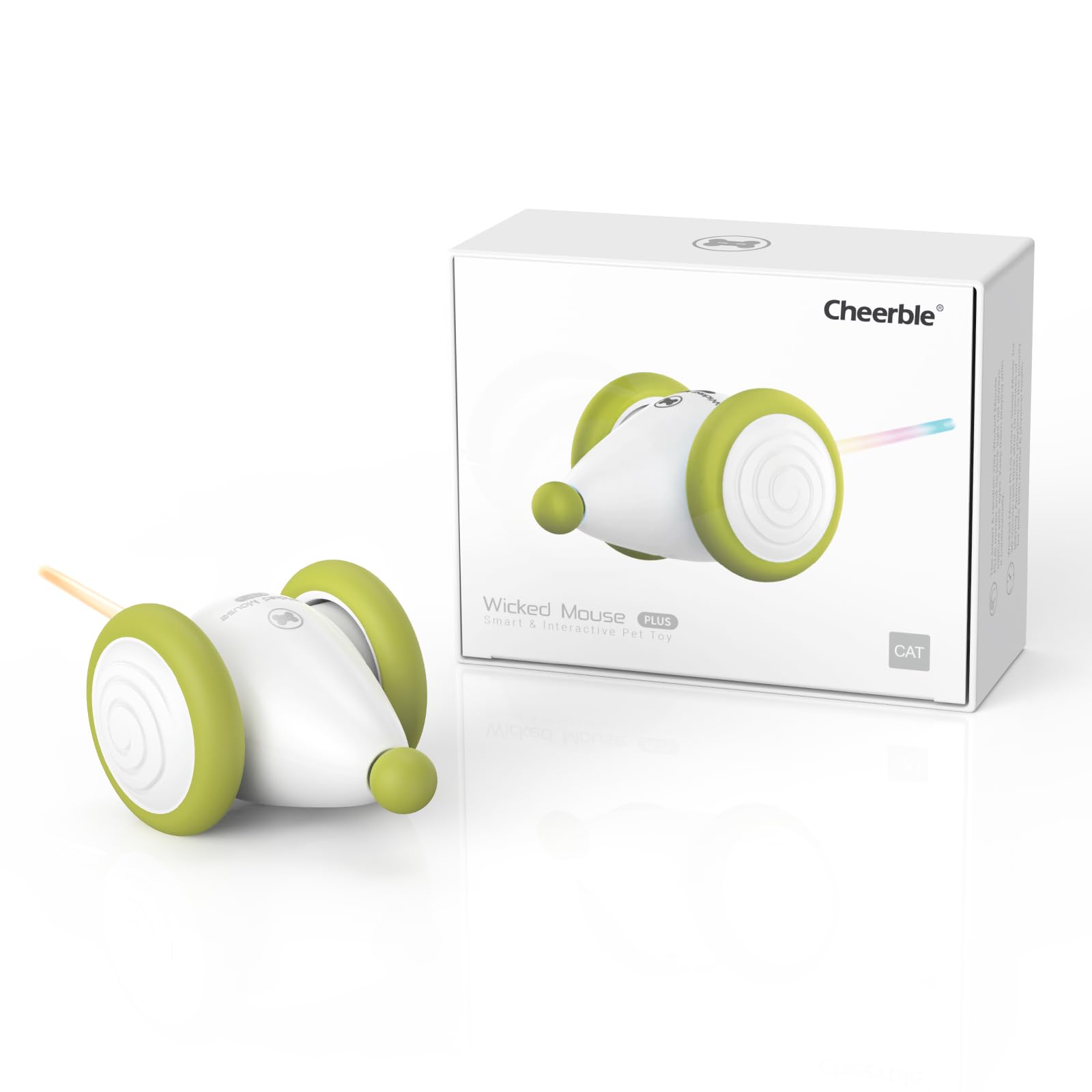 [2025 Upgraded] Cheerble Interactive Cat Toys for Indoor Cats Automatic Cat Toy with LED Lights ...