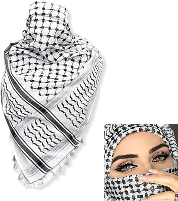 Tassel Palestine scarf Cotton, Keffiyeh, Palestine Arafat Hatta, wide ...
