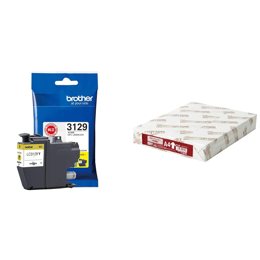 Amazon.co.jp: 【A4用紙500枚セット】【brother純正】インクカートリッジイエロー LC3129Y 対応型番:MFC-J6995CDW 他 : パソコン・周辺機器