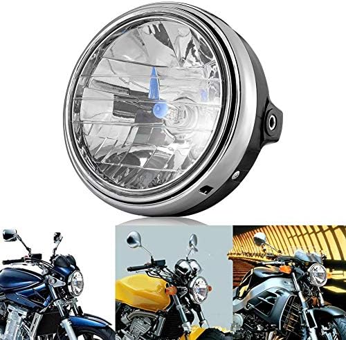 NATGIC Motorcycle H4 Halogen Headlight 7'' Motorbike Universal Front ...