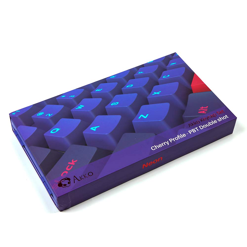 EPOMAKER AKKO NEON Cherry Profile Double-shot PBT 108 Full Keycaps Set ...