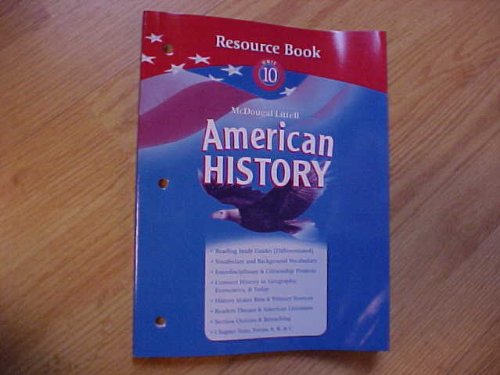 American History Resource Book Unit 10: McDougal Littell: 9780618821211 ...