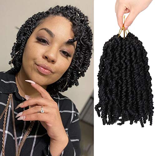 Spring Twist Hair - 8 Inch Spring Twist Crochet Hair for Black Women 4 ...