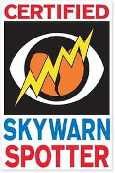 Amazon.com - Skywarn Spotter Tornado car Bumper Sticker Window Decal 5 ...