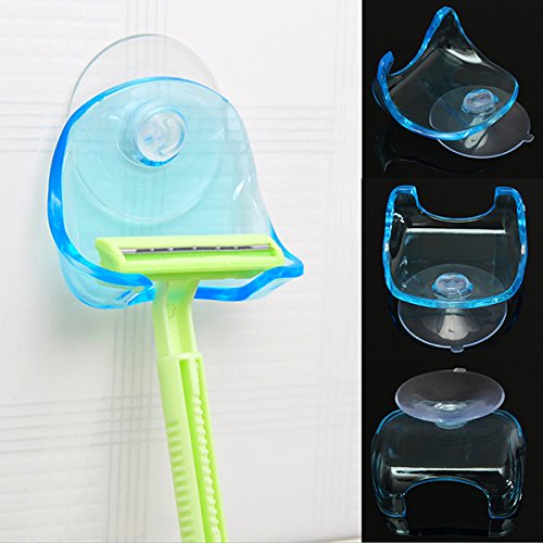 Generic Plastic Bathroom Razor Holder Shaver Stand With Sucker : Amazon.in