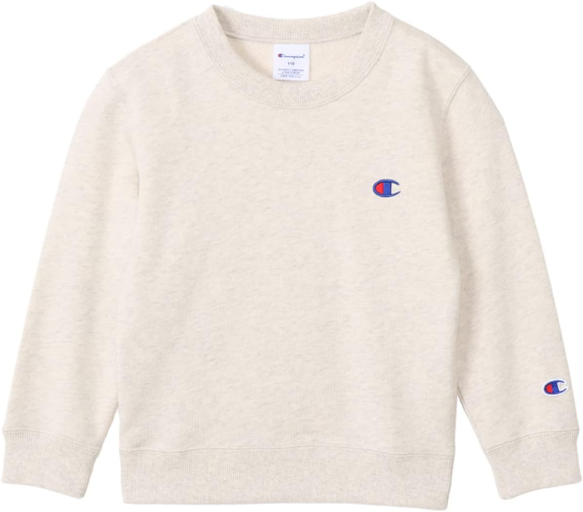 Amazon.co.jp: [チャンピオン] トレーナー キッズ 長袖 丸首 綿100% COTTON USA ワンポイントロゴ クルーネック ...