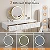 eSituro Dressing Table with LED Mirror and Stool, Vanity Desk with 3 ...