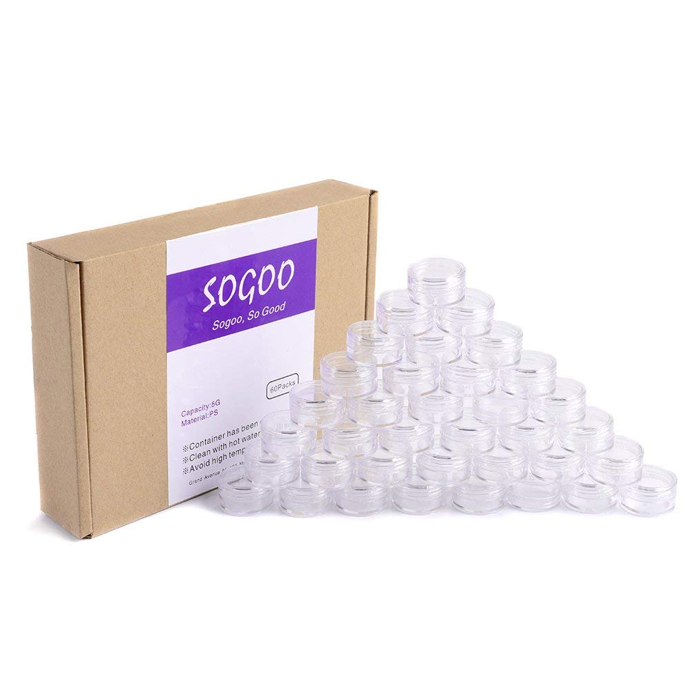 Amazon.com: 120 PCs 5 Gram Empty Plastic Cosmetic Samples Container for ...