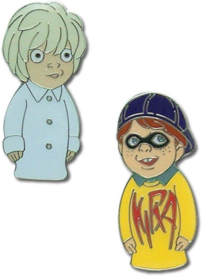 Amazon.com: Death Note Kira & Near Puppet Pin Set Miniature Novelty ...