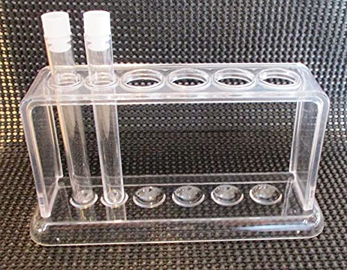 Test Tubes Clear Acrylic Laboratory 8mm x 100mm Pack of 5 Tubes with ...