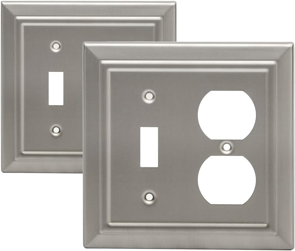 Dyekou Metal Wall Plate for Electrical Outlets, Decorative Brushed ...