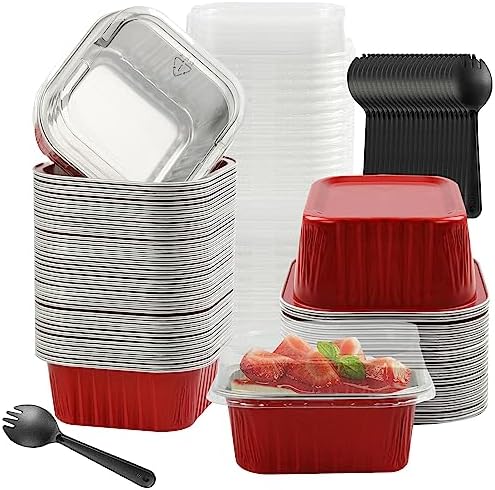 Amazon.com: selizo 60 Pack 5oz Mini Disposable Cake Pans with Lids ...