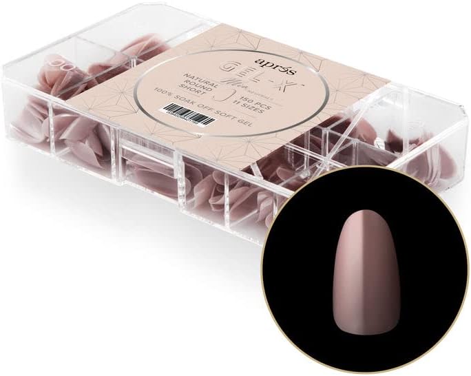 Amazon.com: Apres Gel-X Neutrals Mia - Natural Round Short Box of Tips ...
