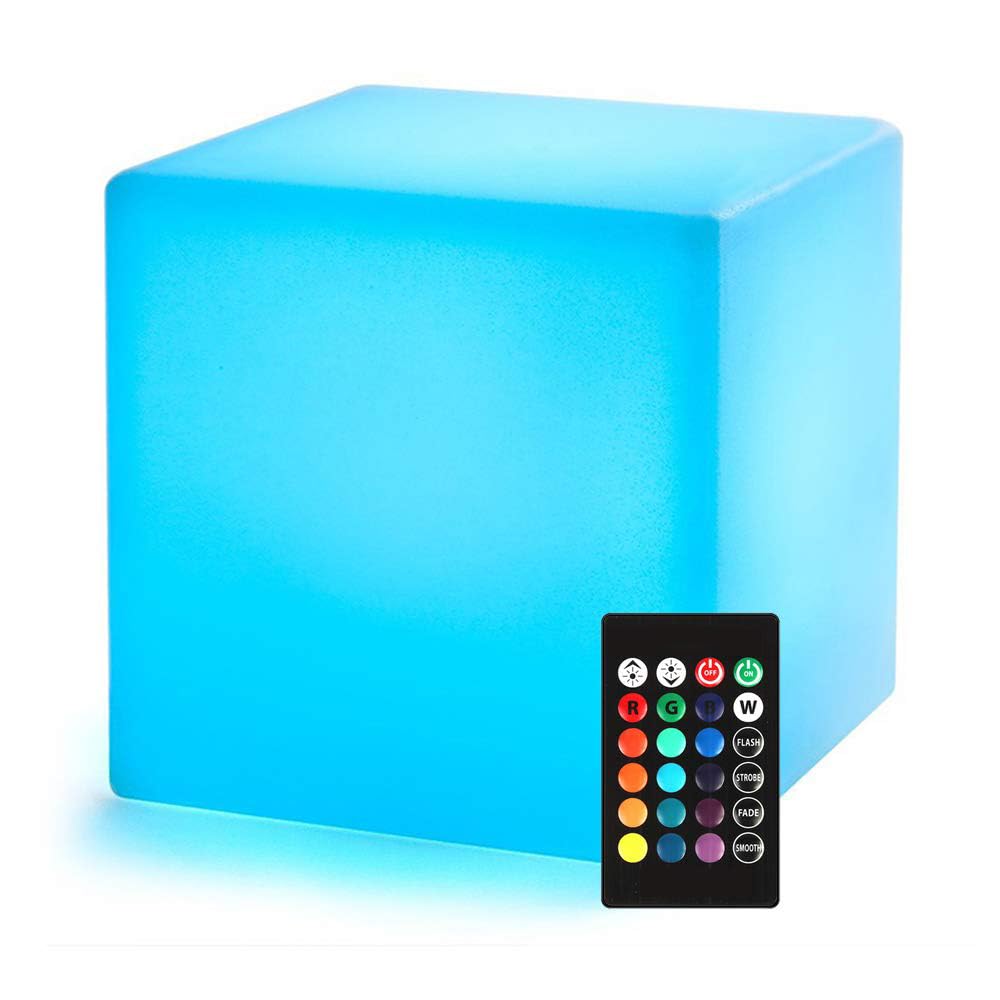 COPU 8-inch Waterproof LED Light Cube | USB Rechargeable Mood Light ...