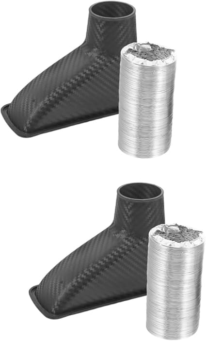 Amazon.com: Mikinona 2pcs Carbon Fiber Air Intake Car Modification Part ...
