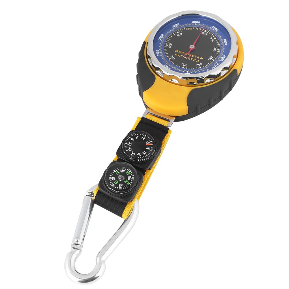 4 in 1 Mini Compass Altimeter Barometer Thermometer, Survival Compass ...