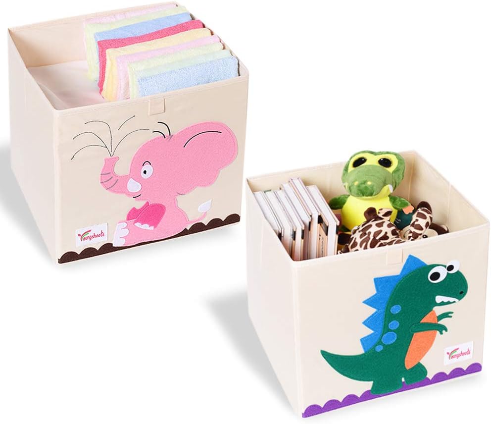 Amazon.com: SITAKE 2 Pcs Foldable Animal Toy Storage Box/Bin/Cube ...