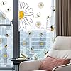 Amazon.com: Bee Window Clings Bee Flower Window Stickers Double-Side ...
