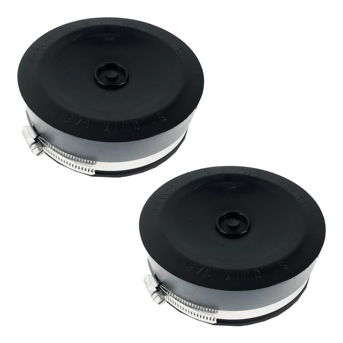Fernco QC-105 2 Pack 5-in. Qwik Cap Flexible PVC Pipe Cap with ...