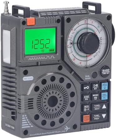 Multi Band Radio, FM MW SW Air VHF DSP Portable Small Air Band Radio ...