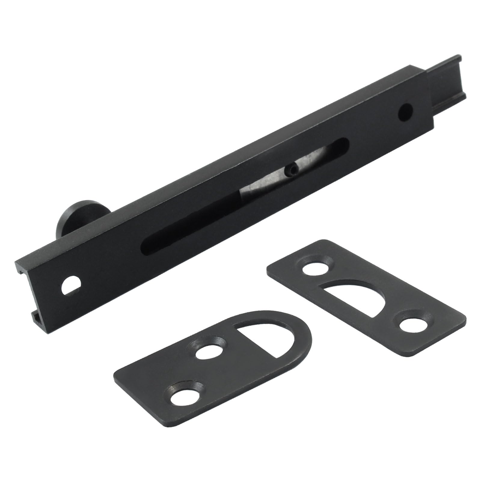 Snapklik.com : Unlorspy 4 Inch Solid Brass Surface Bolt, Black Brass ...
