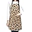 Perinsto Leopard Print Waterproof Apron with 2 Pockets Animal Skin ...