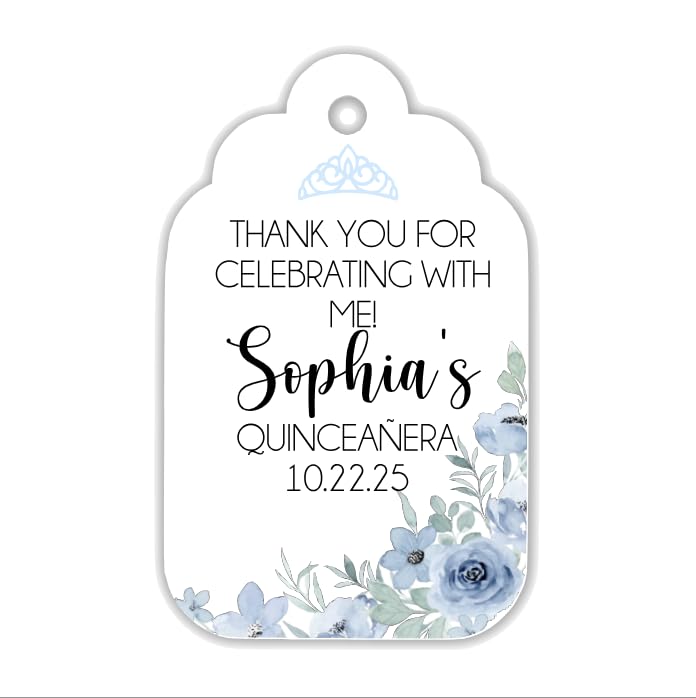 Amazon.com: Personalized Quinceañera Favor Tags with String, Classic ...