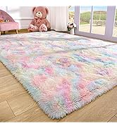 Amazon.com: ST. BRIDGE Soft Shag Rug for Girls Bedroom, Fluffy Bedroom ...