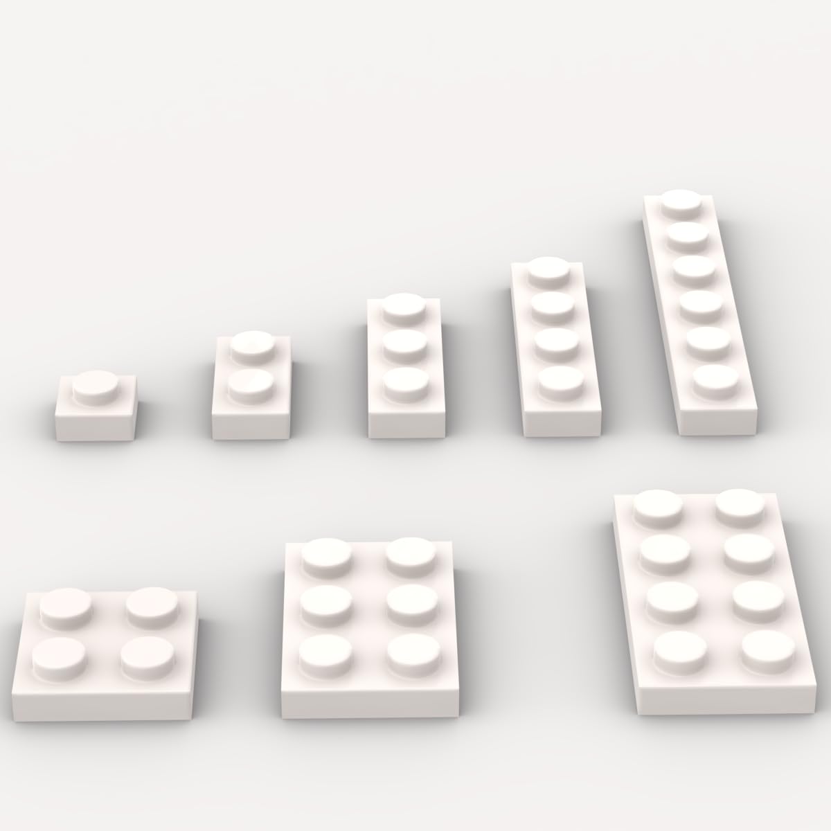 Amazon.com: Classic Building Plate Assortment Pack, 100Pcs White Bulk ...