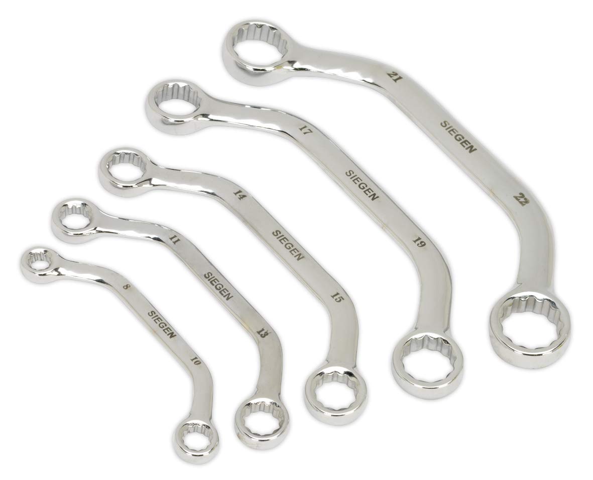 Siegen by Sealey Obstruction Spanner Set 5pc – S0716, Silver : Amazon ...