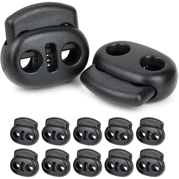 Nylon Cord Stopper Lock, Cord Locks for Drawstrings, White Spring ...