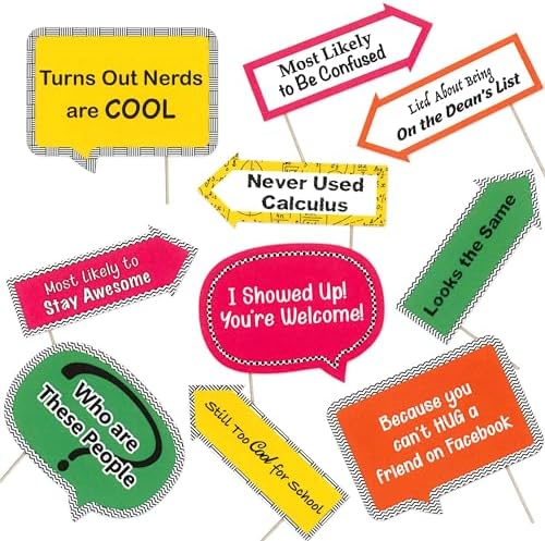 Amazon.com: High School Class Reunion Photo Booth Props - School Class ...