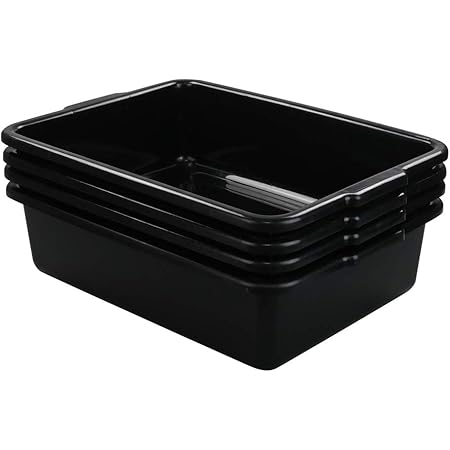 Amazon.com: Doryh 3-Pack Large Commercial Bus Tub, 32 L Utility Bus Box ...