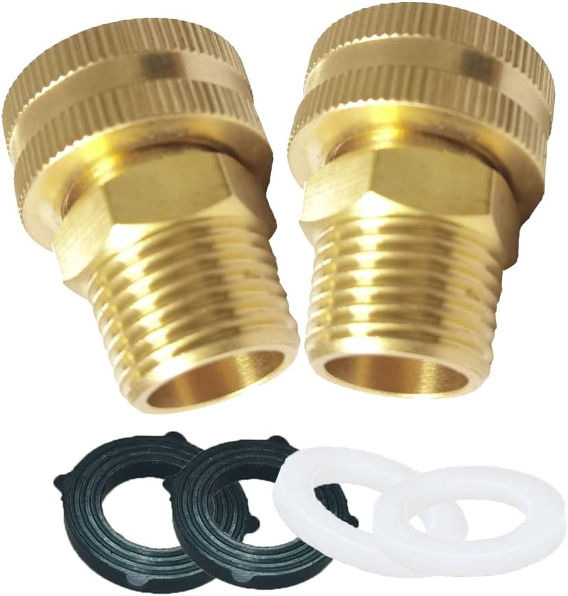 Amazon.com : AOPANDA Brass Garden Hose Threaded 3/4 GHT Female x 3/4 ...