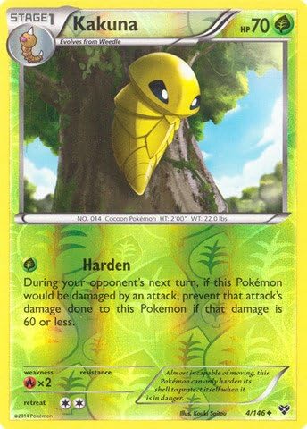 Amazon.com: Pokemon - Kakuna (4/146) - XY - Reverse Holo : Toys & Games