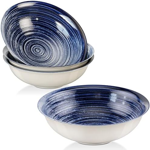 Amazon.com: LOUIE SILNA Fruit Bowls Ceramic Large Salad Bowls 9.5 inch ...