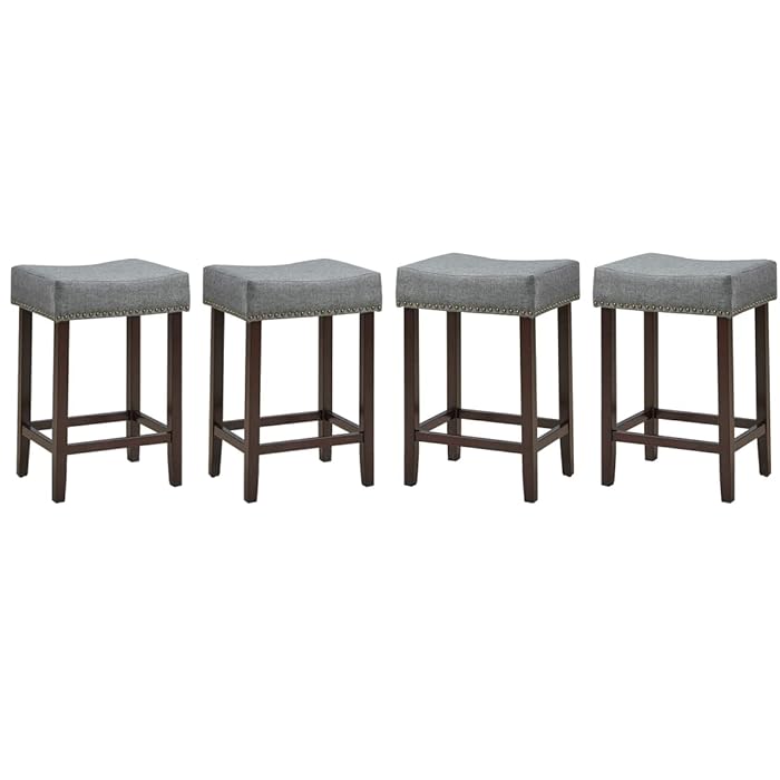 Buy ERGOMASTER Bar Saddle Stools Set of 4, 24 Inch Counter Height Bar ...