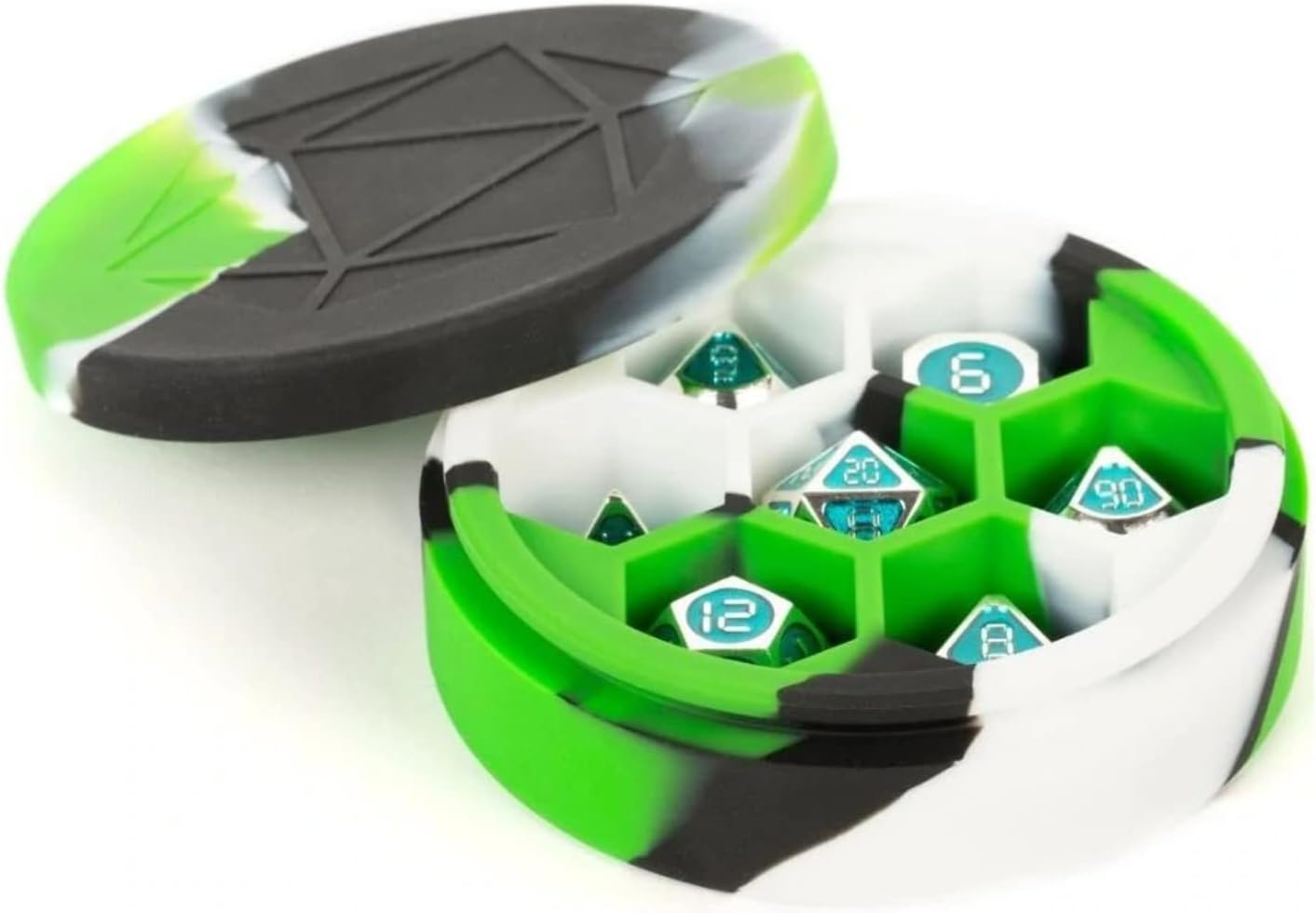 Amazon.com: FanRoll by Metallic Dice Games Silicone Round Dice Case ...