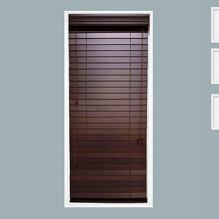 Amazon.com: TailorView, Custom Made Faux Wood Horizontal Window Blinds, 2 Inch Smooth Slats ...