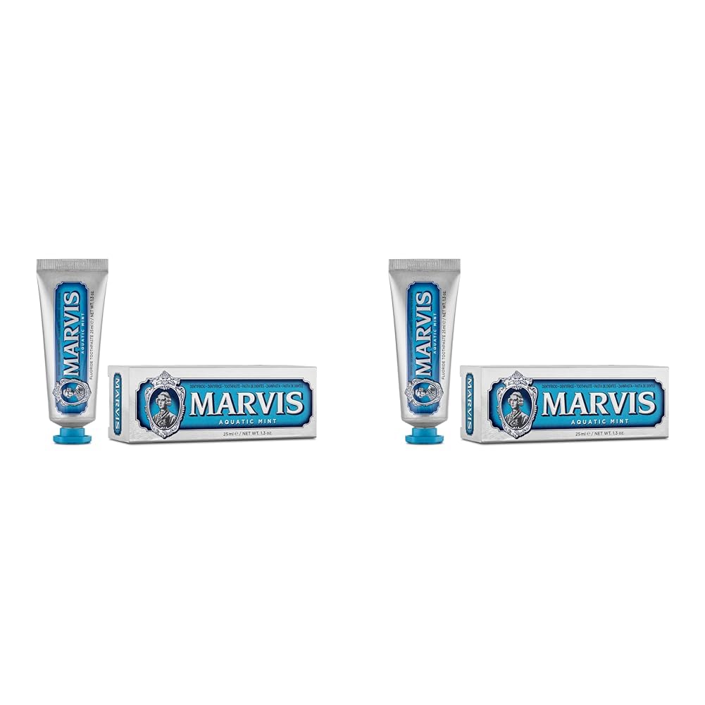 Marvis Aquatic Mint Travel Size Toothpaste, 25 ml, Sensational ...