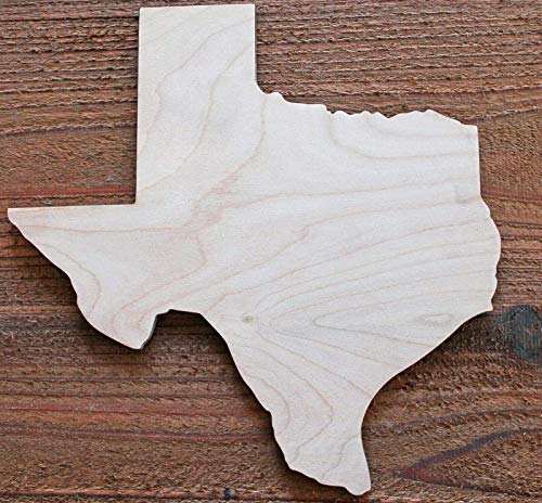 Amazon.com: STATE OF TEXAS Unfinished Wood Cutout Cut Out Shapes Ready ...